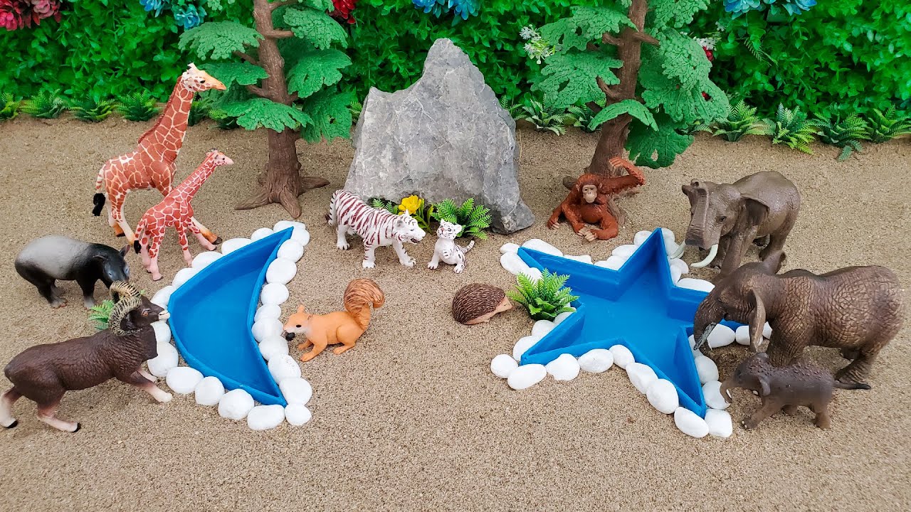 DIY how to make mini Jungle Animals for Elephant, White Tiger, Giraffe ...