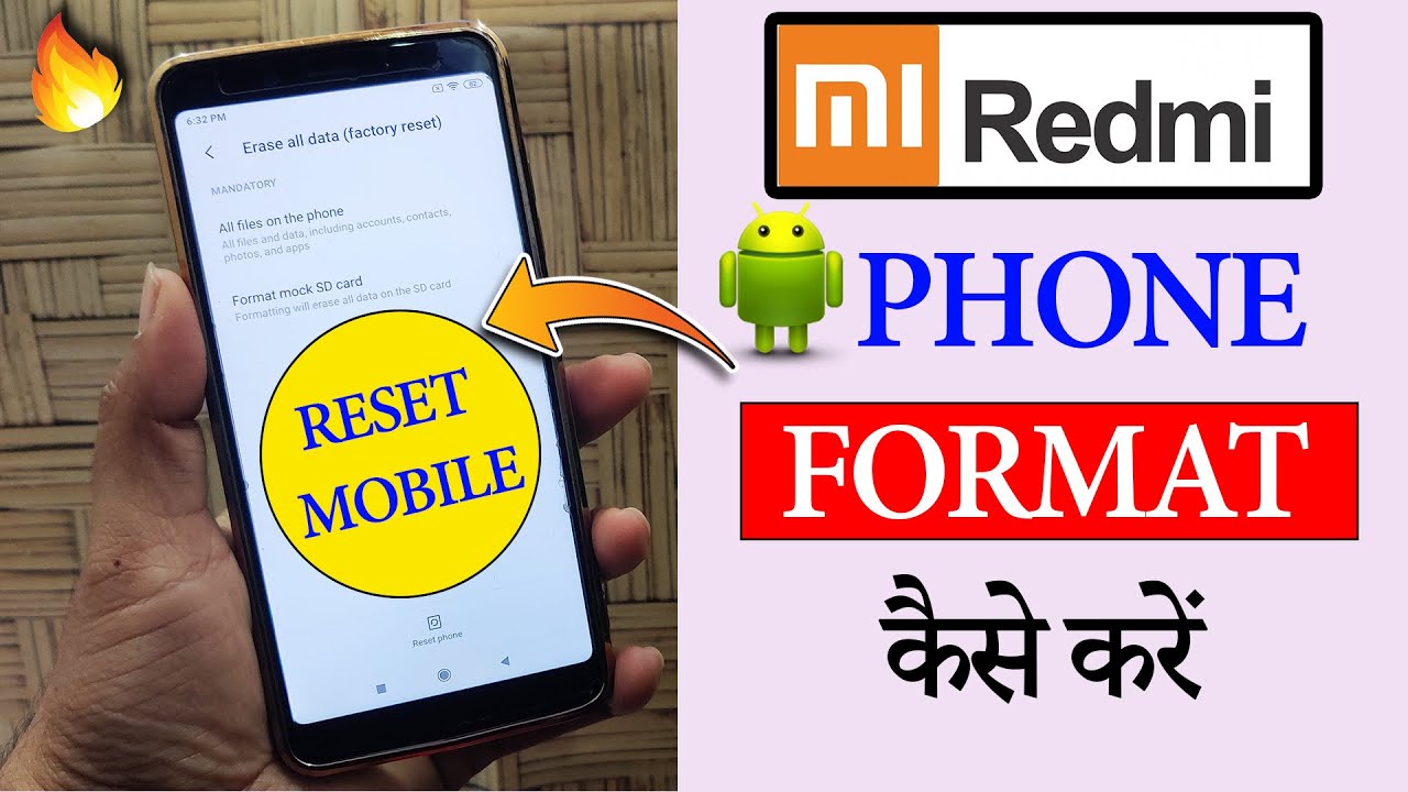 How To Format Redmi Phone 🔥 | How To Reset All ANDROID Mobile | Mi ...