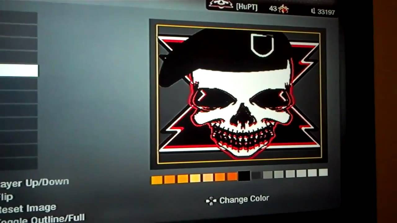 Cool Skull Playercard Emblem for Black Ops - YouTube