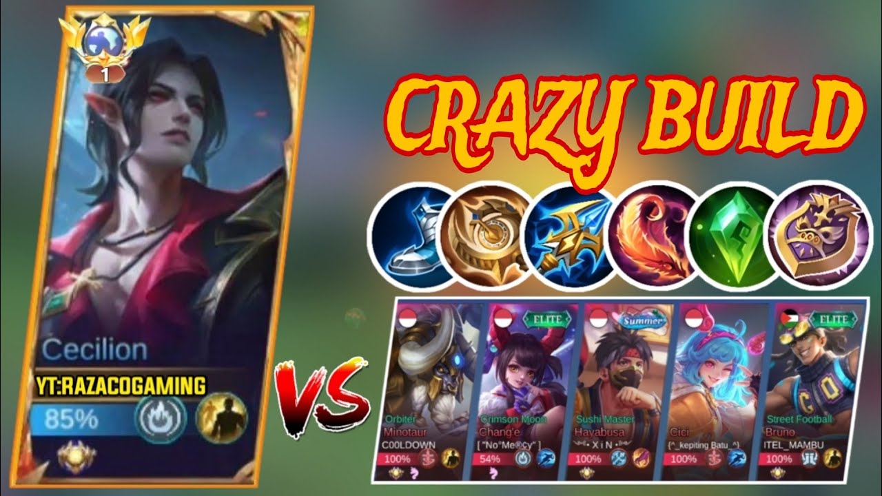 THIS IS CRAZY BUILD FOR CECILION IN SOLO RANKED I CECILION BEST BUILD ...
