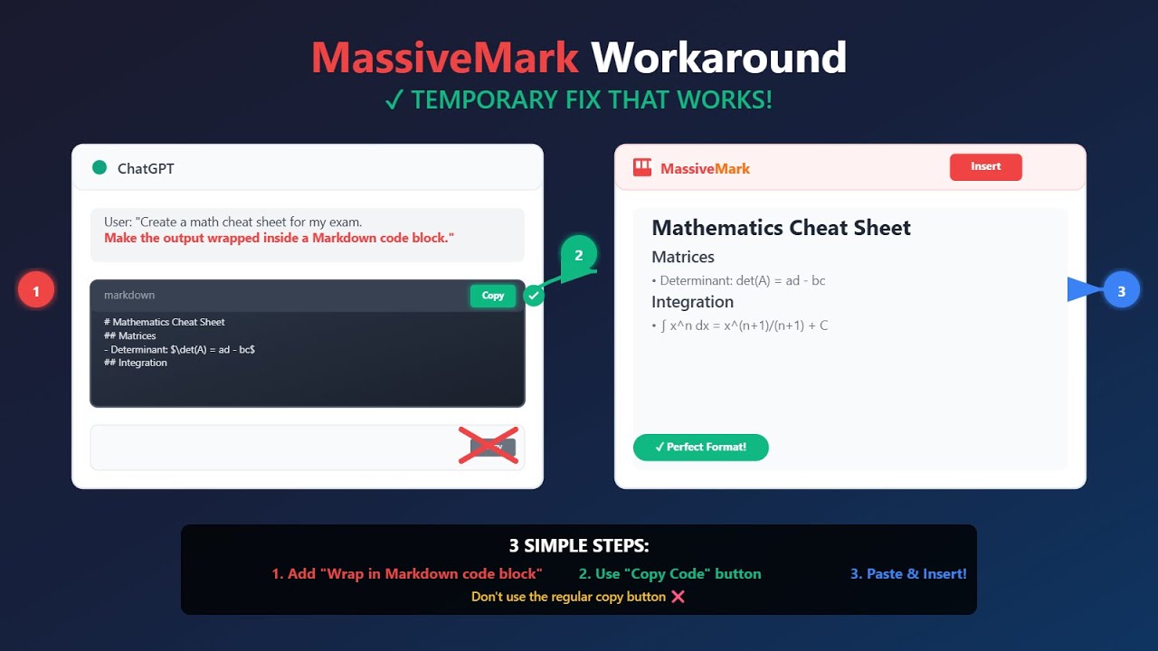 How to Fix Broken ChatGPT Output in MassiveMark - YouTube