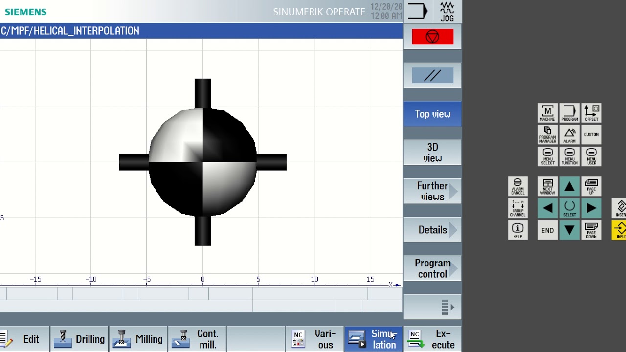 Make A hole using Helical Interpolation manual Programme using endmill ...