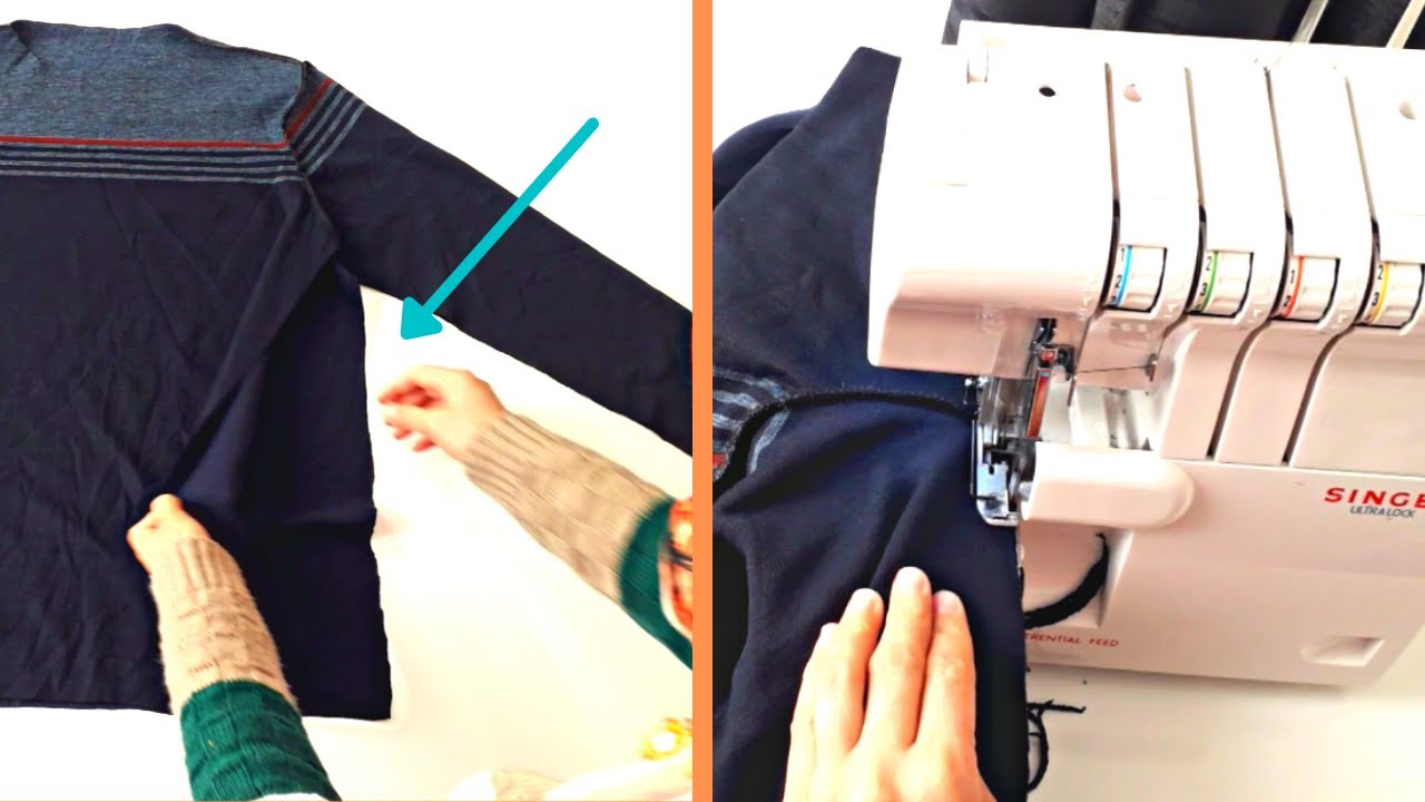 Overlock machine side seam / Easy and stylish / Sewing projects - YouTube