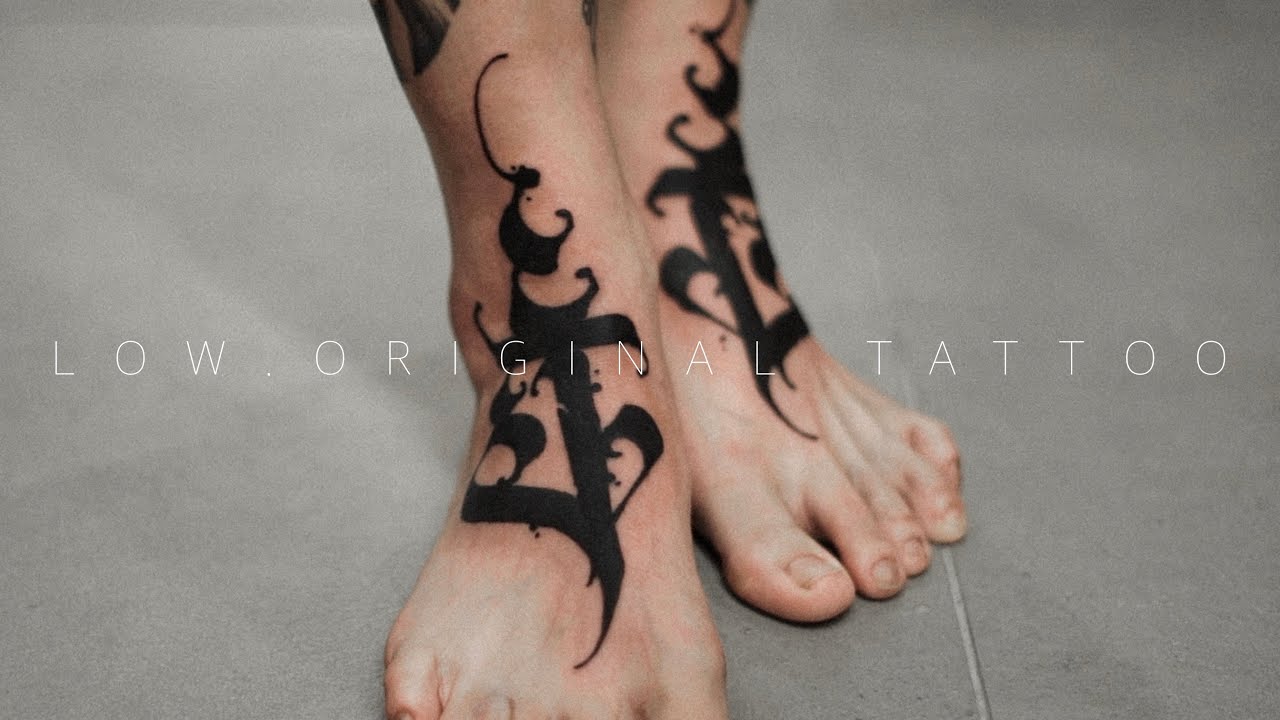 [LOW.ORIGINAL] Abstract patterns on foot | tattoo time lapse - YouTube