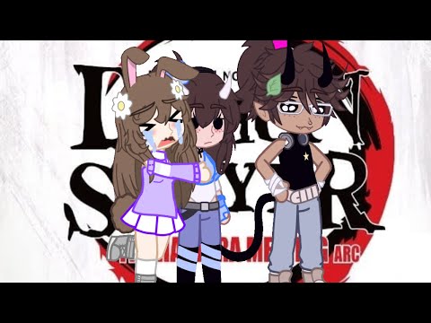 Me and my friends meet demon slayer ||gacha||gacha club||demonslayer|| no ships||funny|