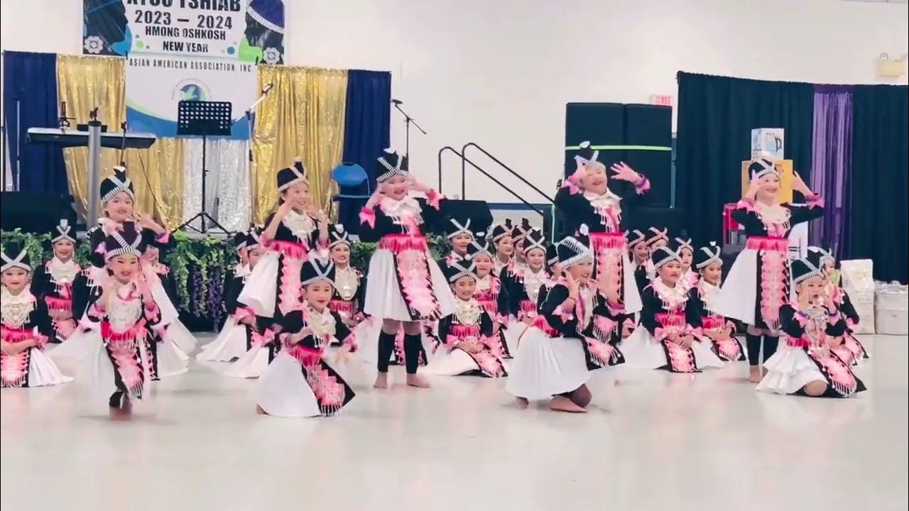 Ntxhais Ntsa Iab with Nkauj Hnub Qub Dance academy at the Oshkosh Hmong Nee Year 2023-2024 - YouTube
