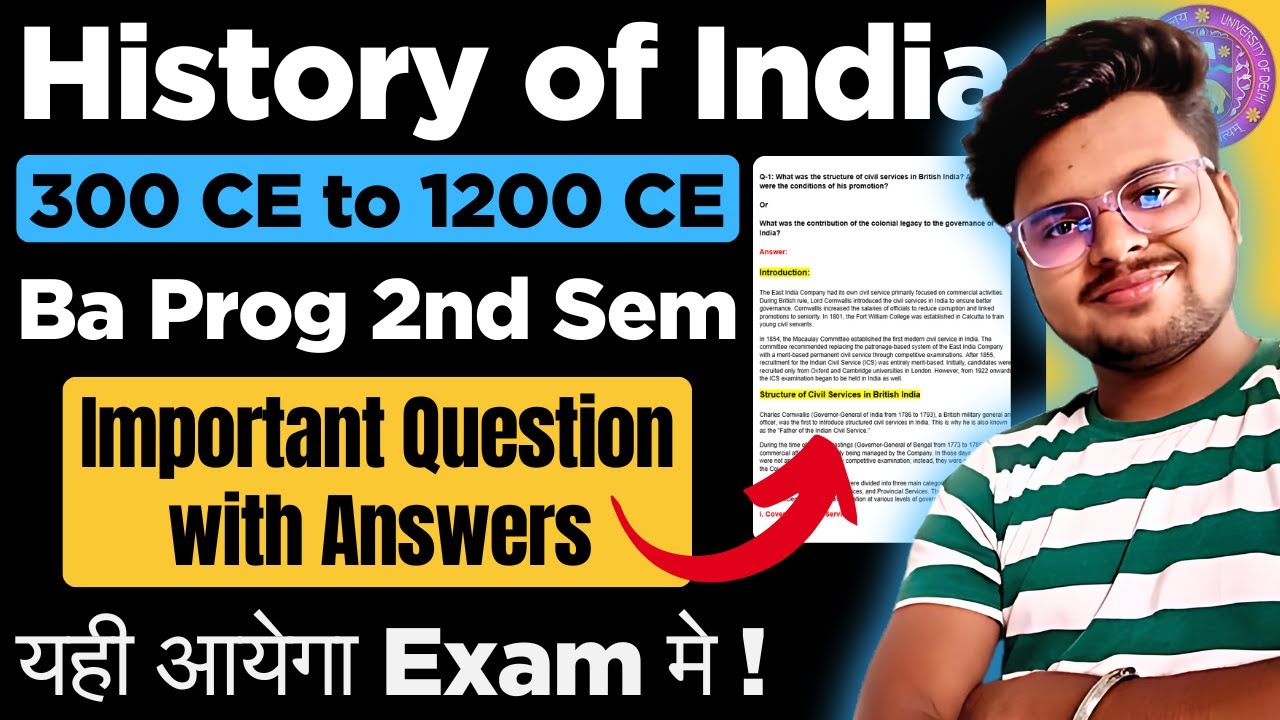 🔥History of India 300 CE to 1200 CE: Most IMP Exam Questions & Answers ...