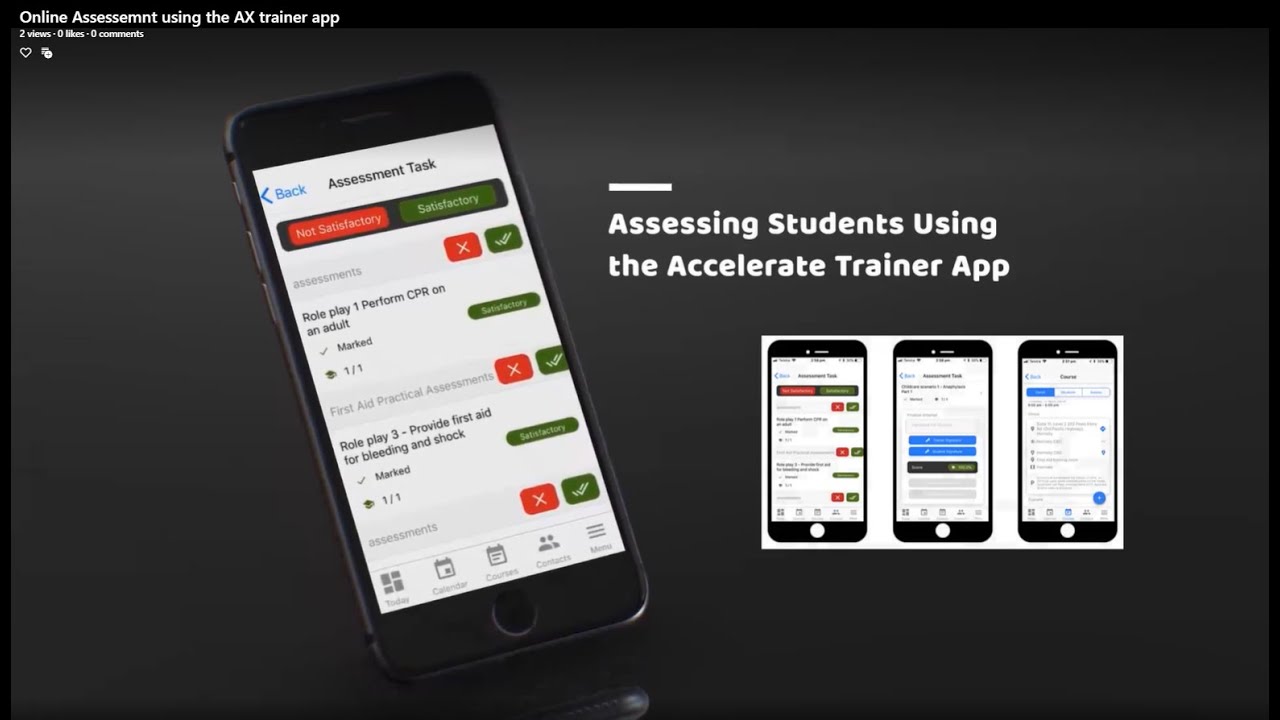 Online Assessment using the AX trainer app - YouTube