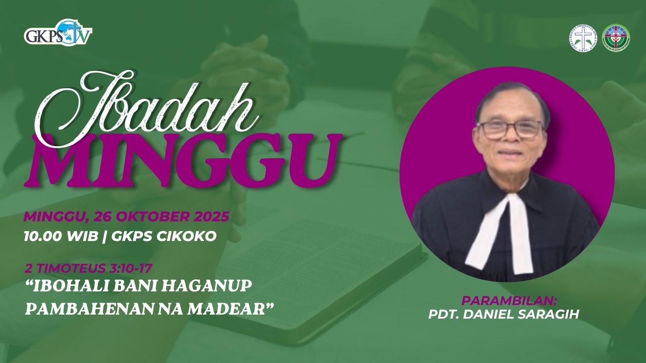 (LIVE) Ibadah Minggu 26 Oktober 2025 | Pdt. Daniel Saragih - YouTube