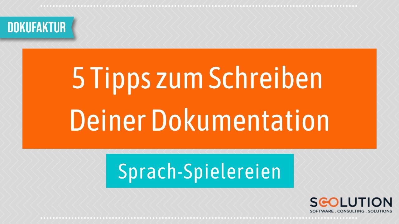 #7 Dokufaktur | 5 Tipps zum Schreiben Deiner Dokumentation | Sprach ...