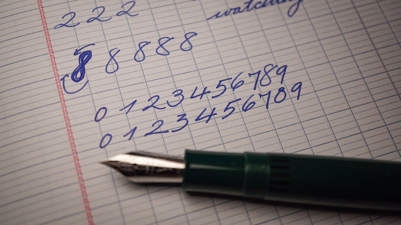 how to write numbers in business cursive - YouTube