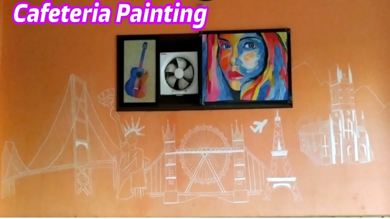 Cafeteria Design || Cafeteria Painting || Cafeteria Decorations Ideas ...