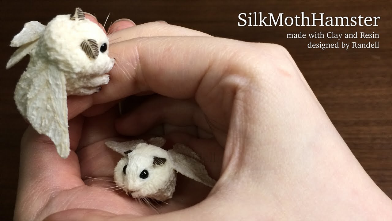 【粘土・レジン】カイコガハムスター【Clay,Resin】Silkmoth Hamster | DIY - YouTube