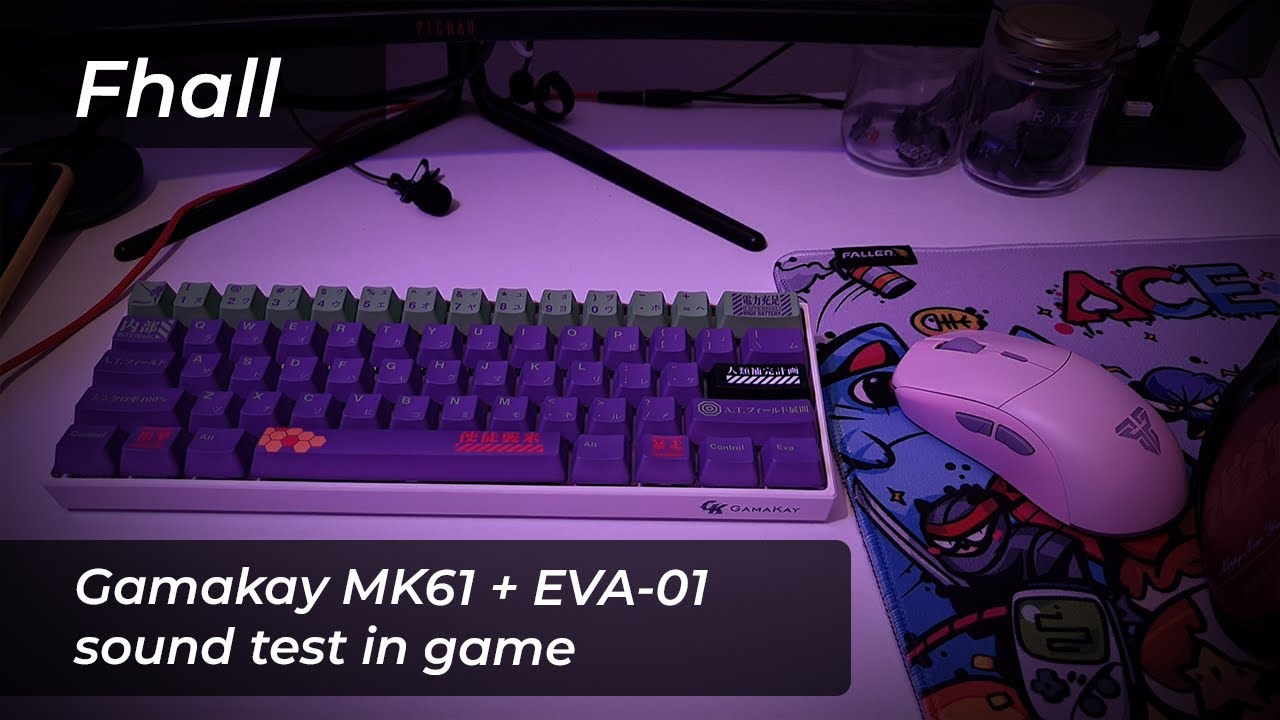 Gamakay mk61 w/EVA-01 keycaps sound test - YouTube