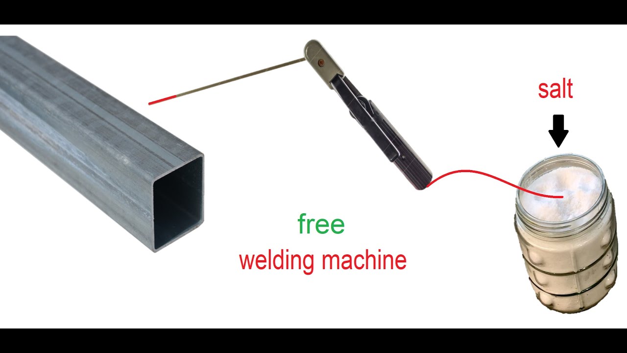 make a free welding machine from salt 👨‍🏭. - YouTube