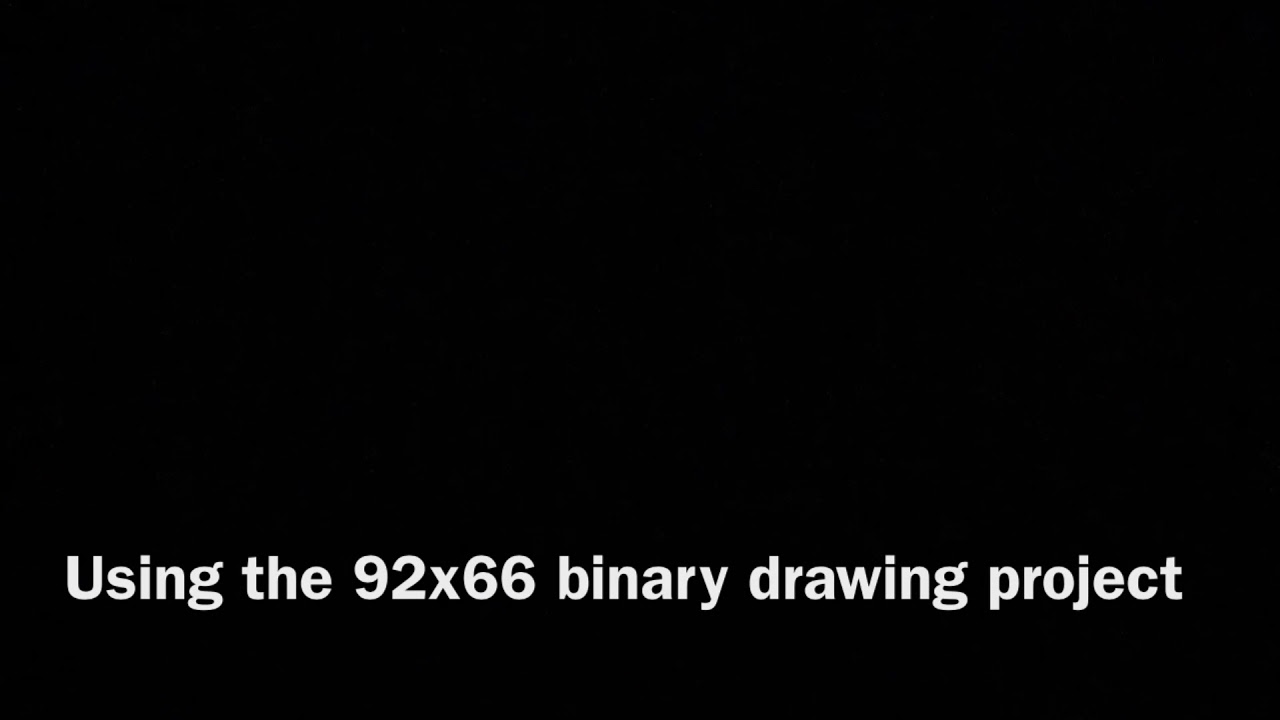 Using the 92x66 binary drawing project - YouTube