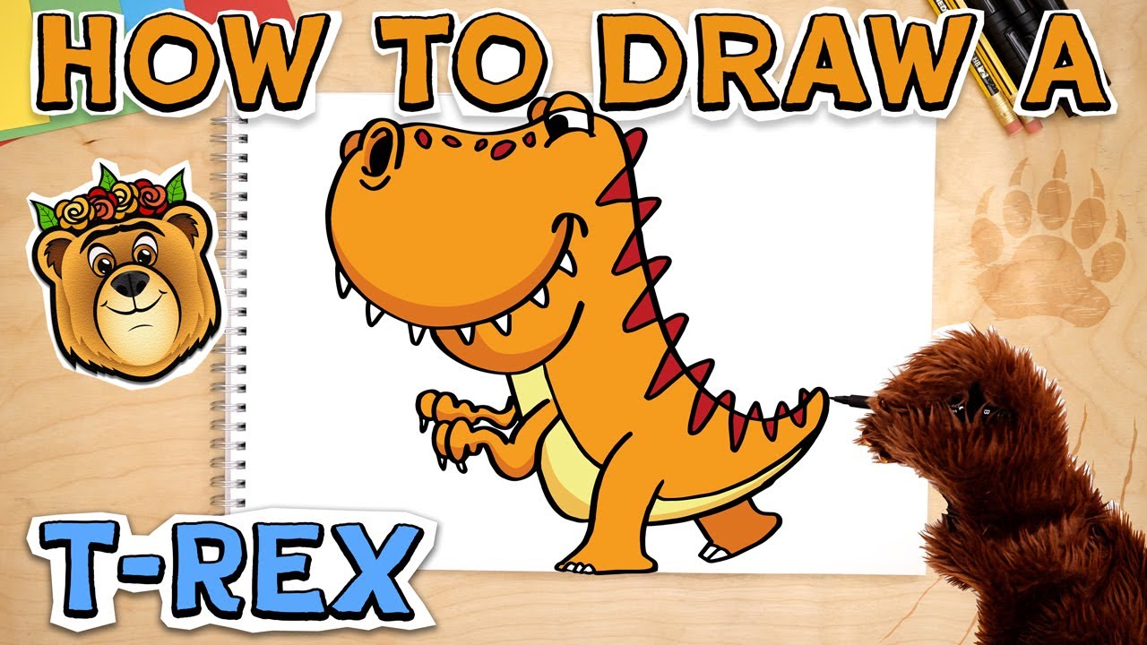 How to draw a T-Rex - YouTube