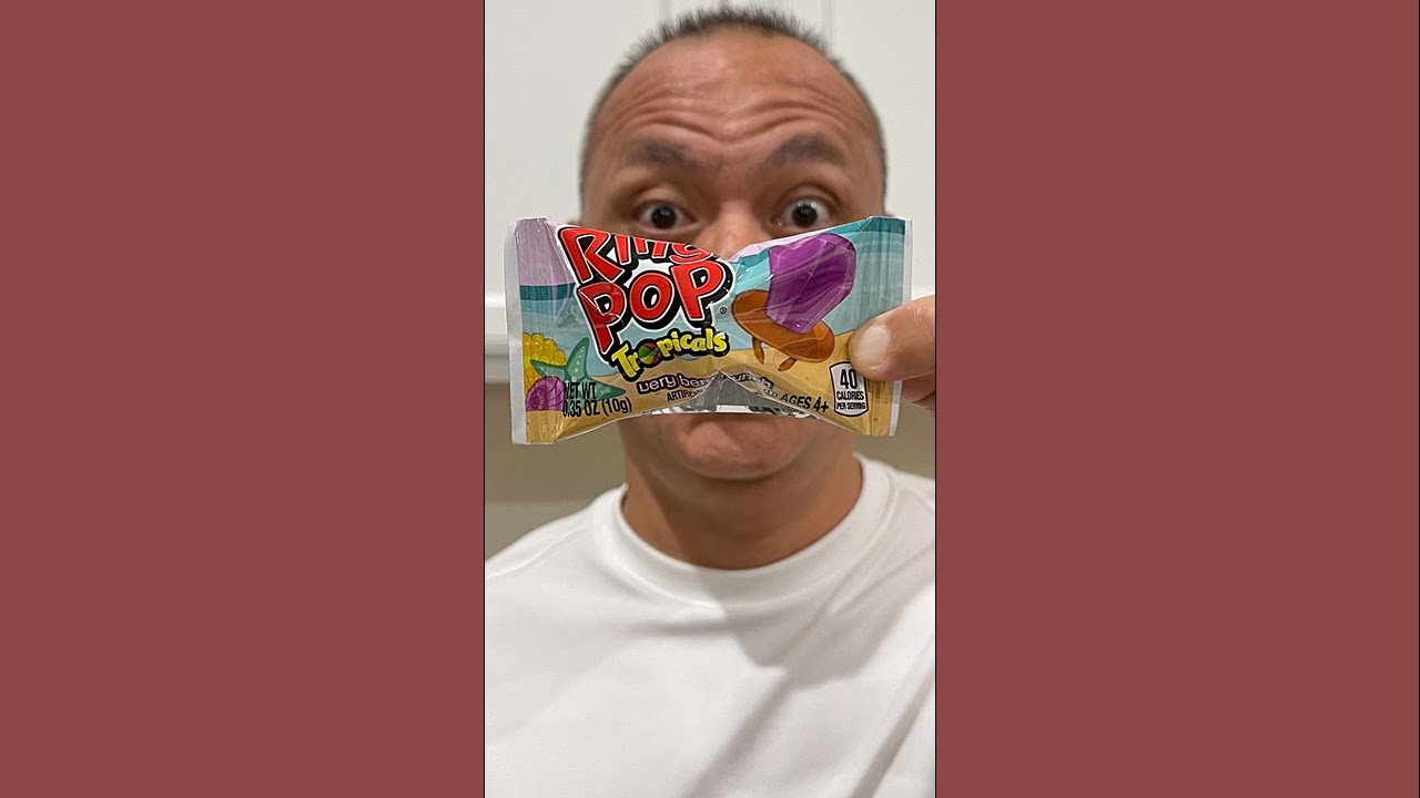 👂 ASMR RING POP CANDY TROPICALS VERY BERRY PUNCH FLAVOR AND EATING ...