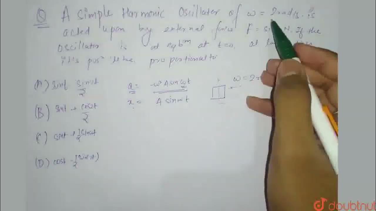 A simple harmonic oscillator of angular frequency 2 rad s^(-1) is acted ...