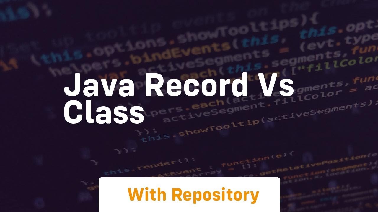 java record vs class - YouTube