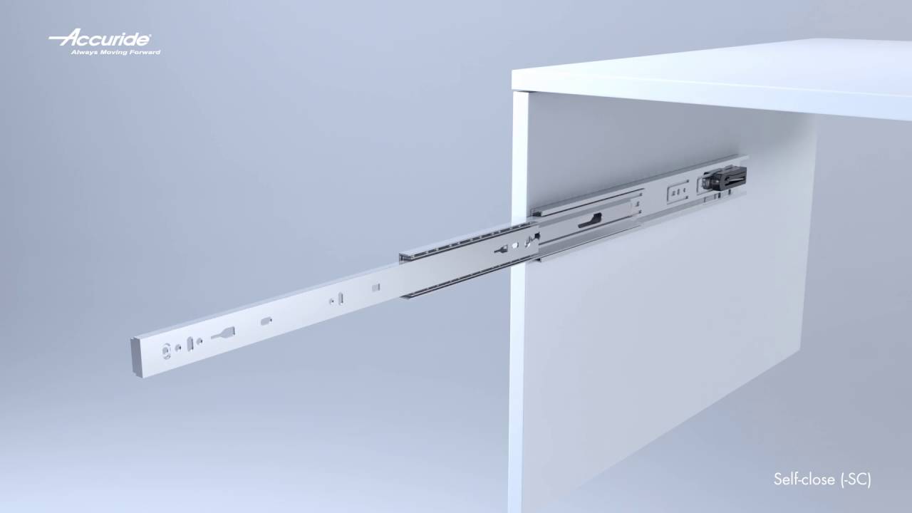 Accuride Teleskopschiene Typ 3832EC mit Soft Close - YouTube