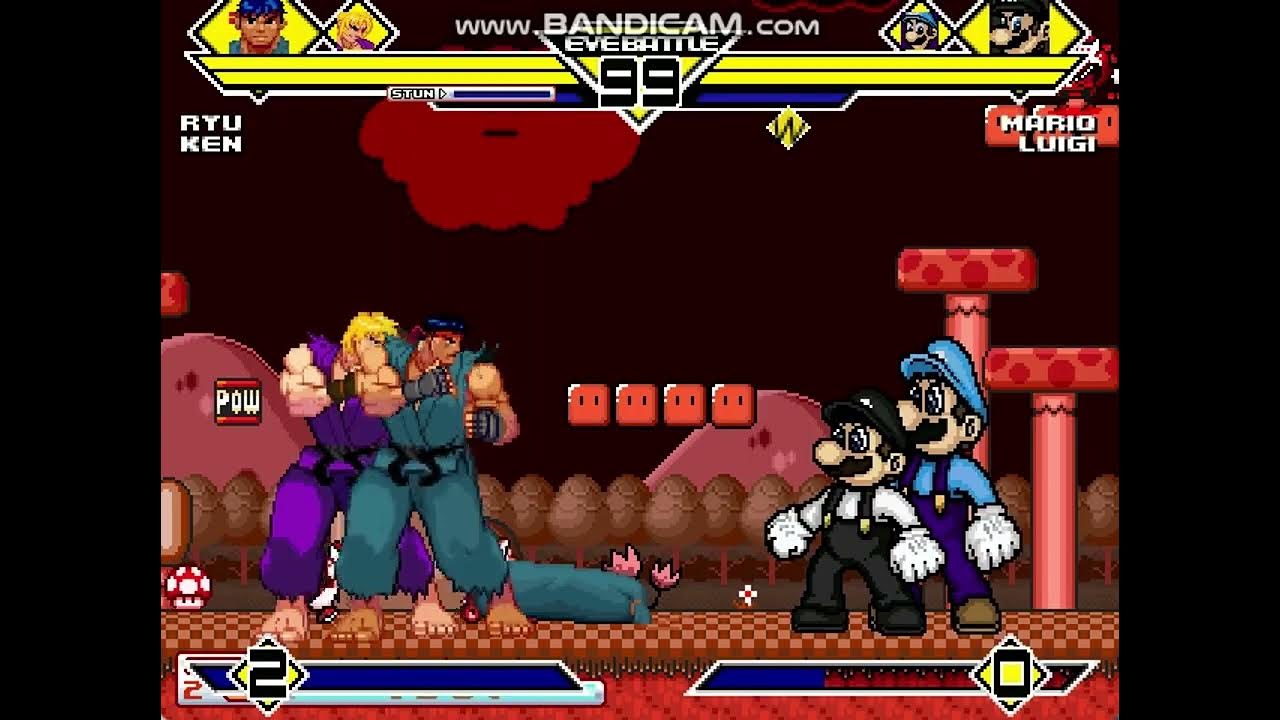 Mugen Ryu And Ken Vs Super Mario And Super Luigi Youtube