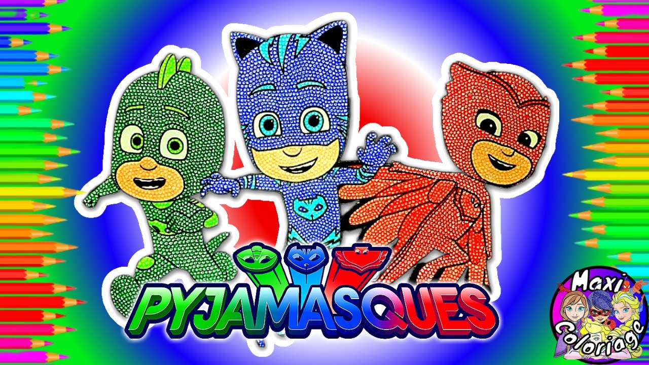 Colorier et dessiner Pyjamasques CATBOY, GEKKO et OWLETTE - How to draw ...