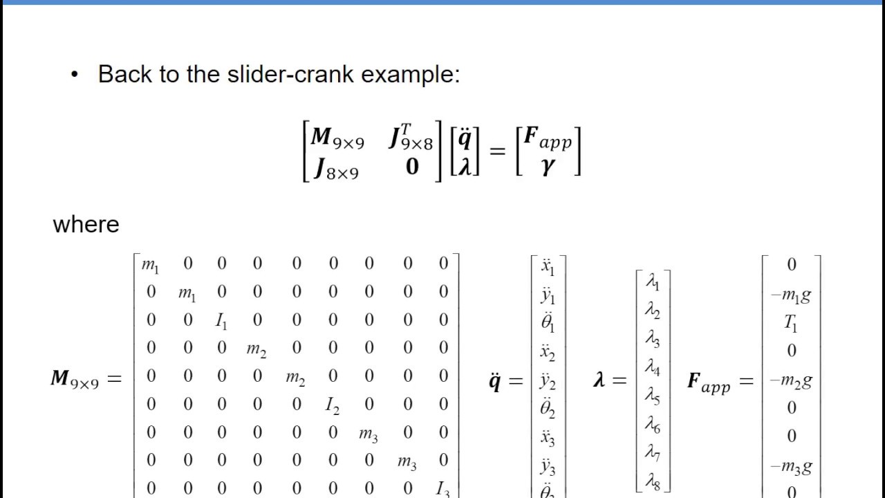 Mechanism - Lecture13 - Dynamics of a Slider-Crank Mechanism - YouTube