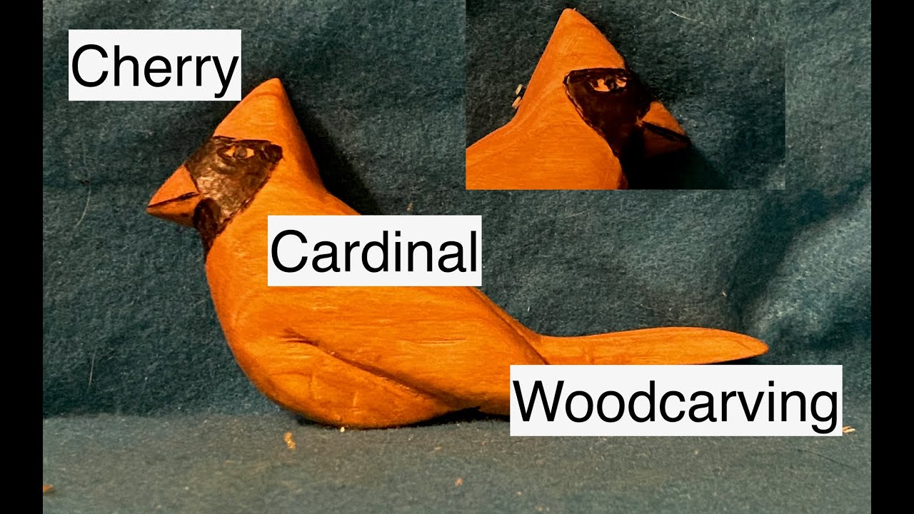 Easy Adorable Cherry Cardinal Wood Carving Part 1 - YouTube