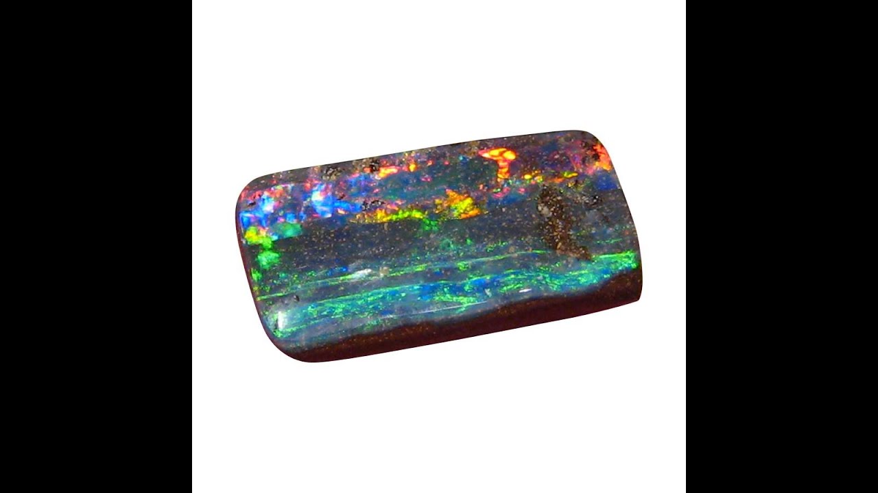 Loose Rectangle Boulder Opal Stone - Red Multi Colors | FlashOpal - YouTube
