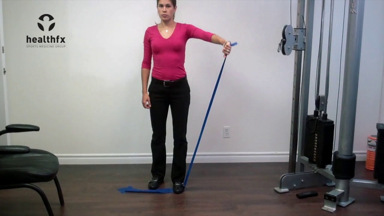 Empty Can with Band for Rotator Cuff - YouTube