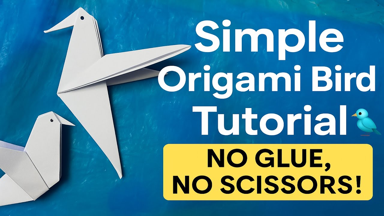 Simple Origami Bird Tutorial 🐦 | No Glue, No Scissors! - YouTube