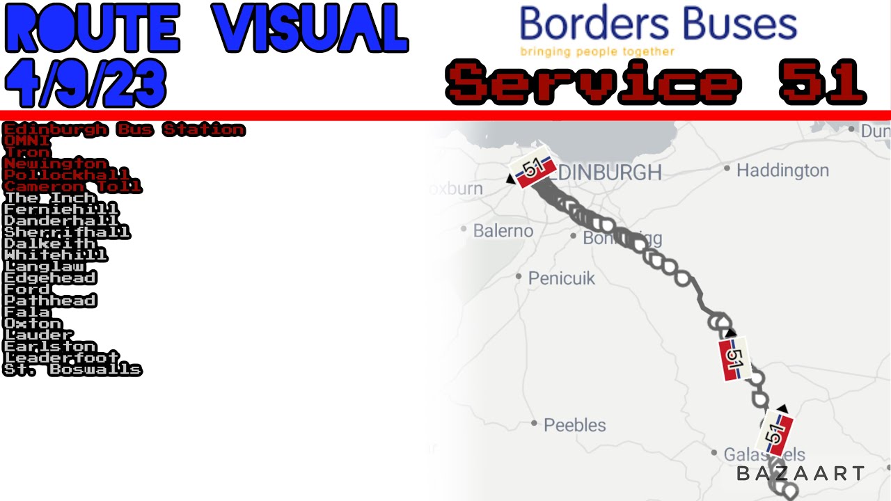 Borders Buses Eclipse 2 Service 51 Edinburgh Bus Station to Cameron Toll - RV 4/9/23 - YouTube