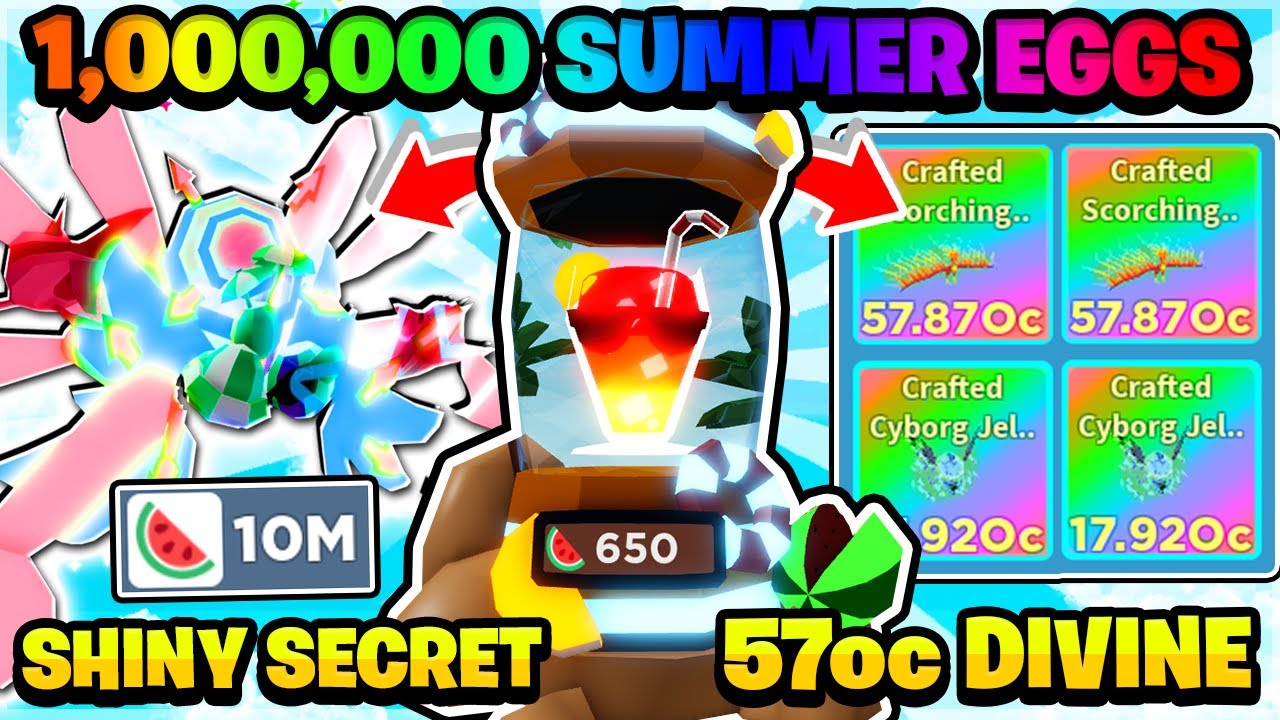 1,000,000 SUMMER EGGS OPENED & AFK MELONS METHOD IN ROBLOX CLICKER ...