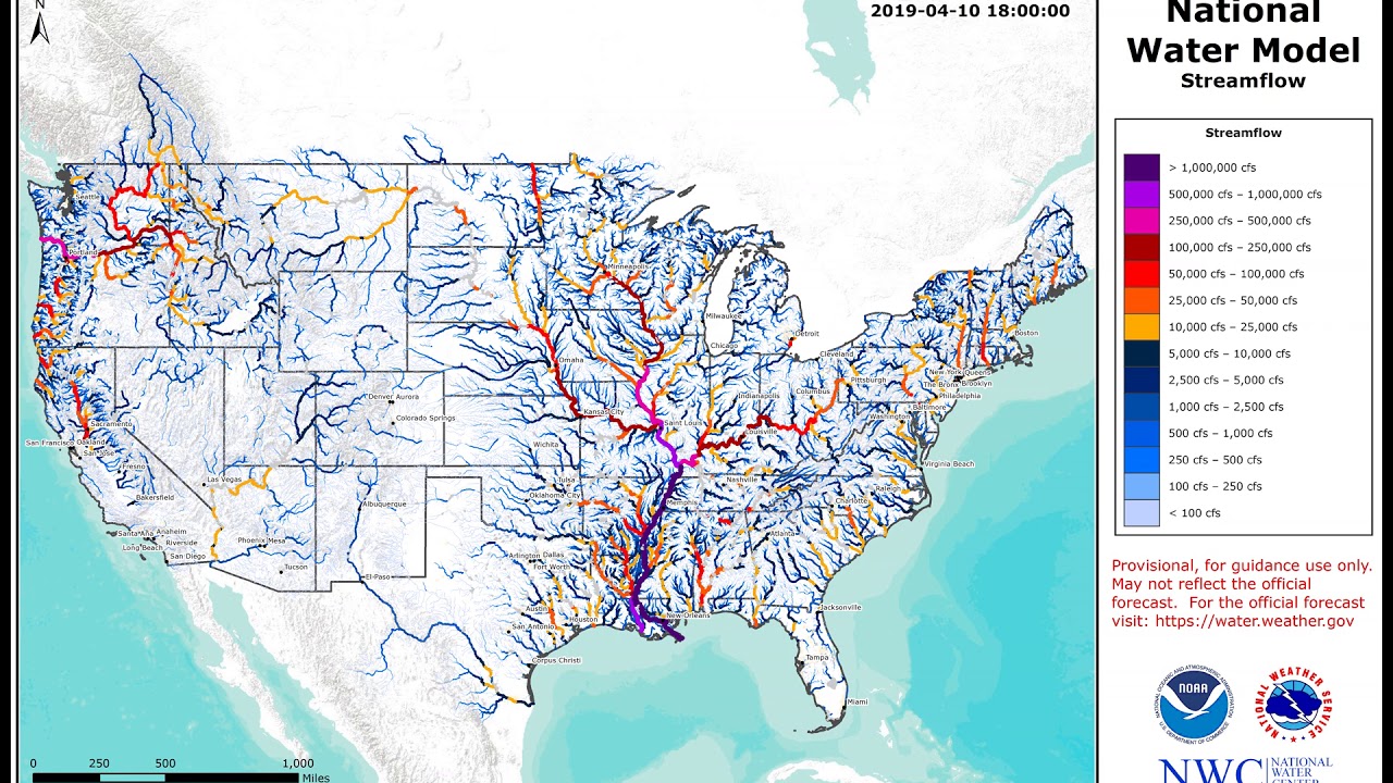 National Water Model Streamflow Analysis - April 2019 - YouTube
