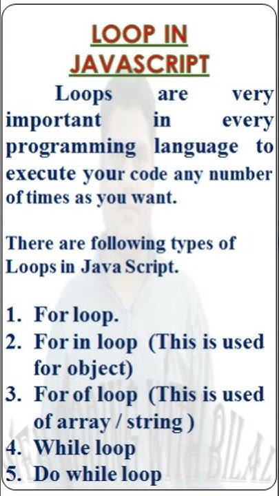 Loops in JavaScript in Urdu/Hindi | Web Coding With Bilal - YouTube