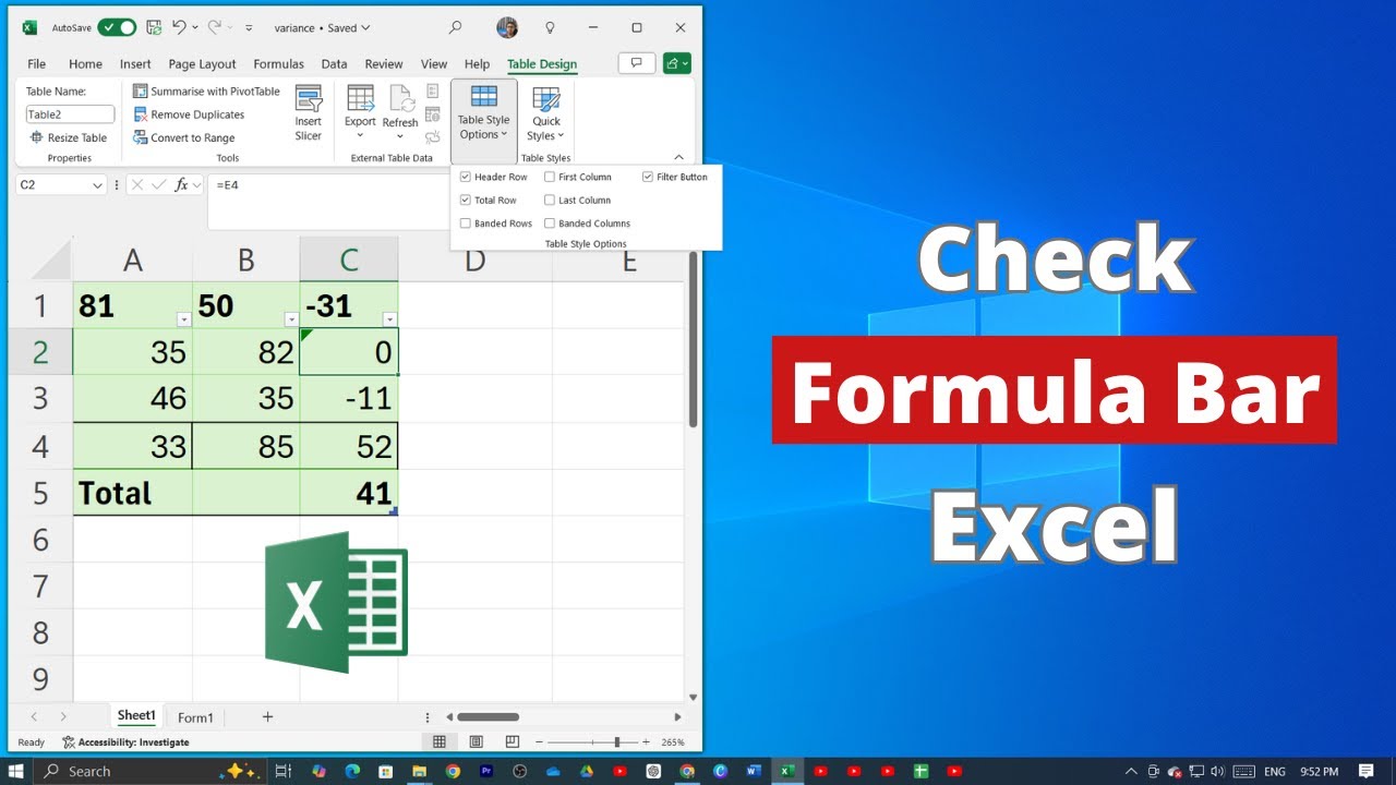 How to Check Formula Bar on Microsoft Excel - YouTube
