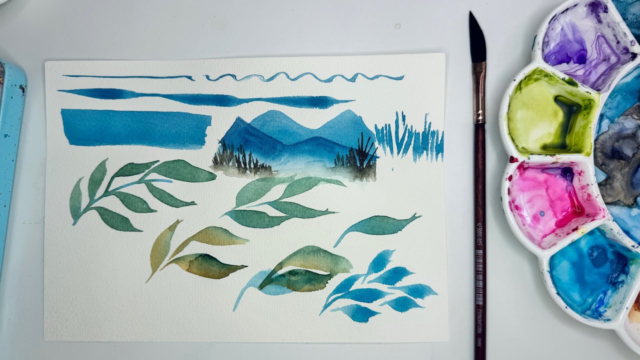 My Top 10 Ways to Use a Dagger Brush | Beginner Watercolor Techniques ...