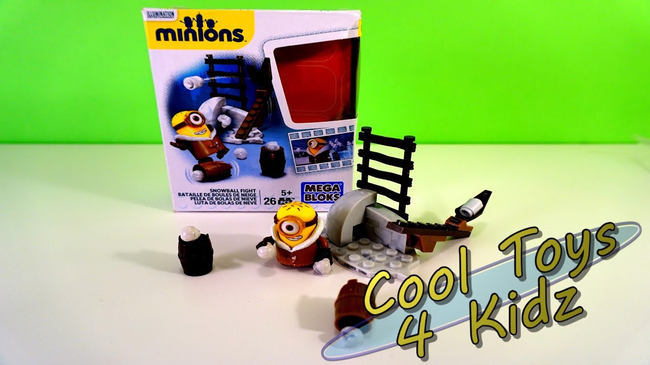 Minions Mega Bloks Snowball Fight Bataille de Boules de Neige - YouTube