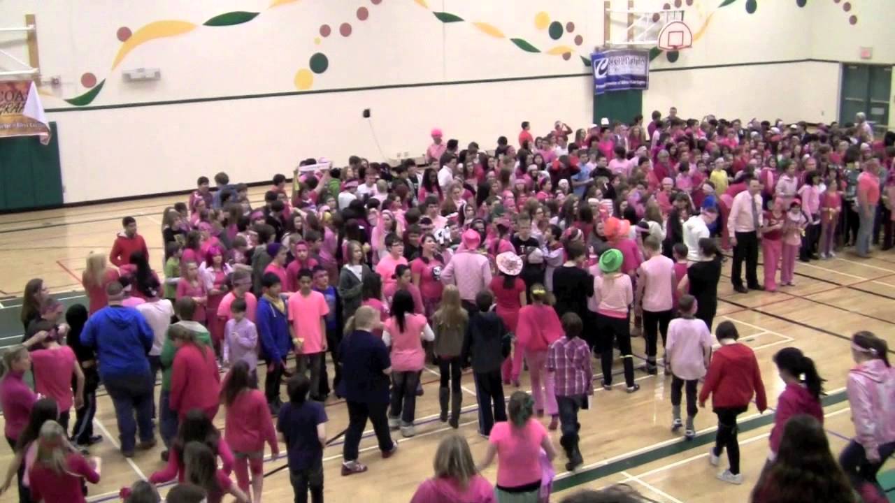 Bliss Carman Middle School Pink Day 2012 - YouTube