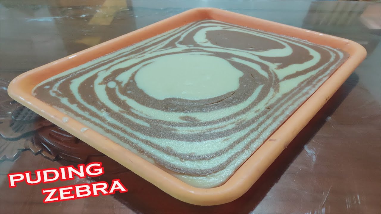 MUDAH MEMBUAT PUDING ZEBRA DI RUMAH - YouTube