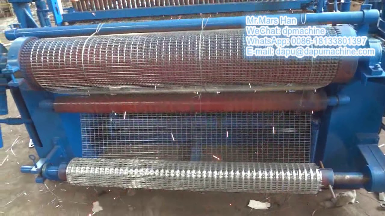 High speed welded wire mesh machine in roll - YouTube