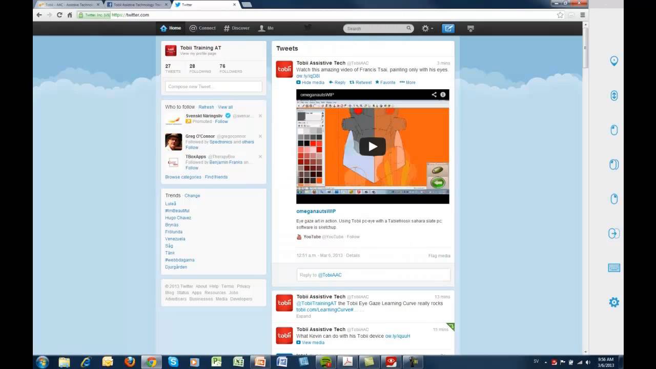 Tobii PCEye Go in Portuguese - YouTube