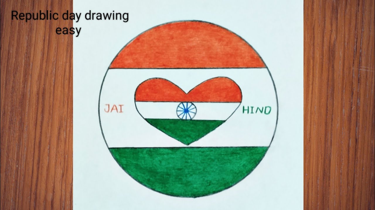 Republic day circle drawing easy | how to draw republic day | republic ...