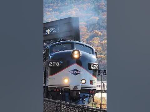 Reading & Northern F-Units cross Former CNJ Coalport Trestle. - YouTube