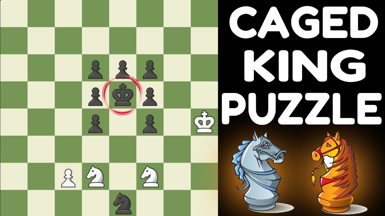 Caged King vs Double Knight| Extreme Chess Puzzle - YouTube