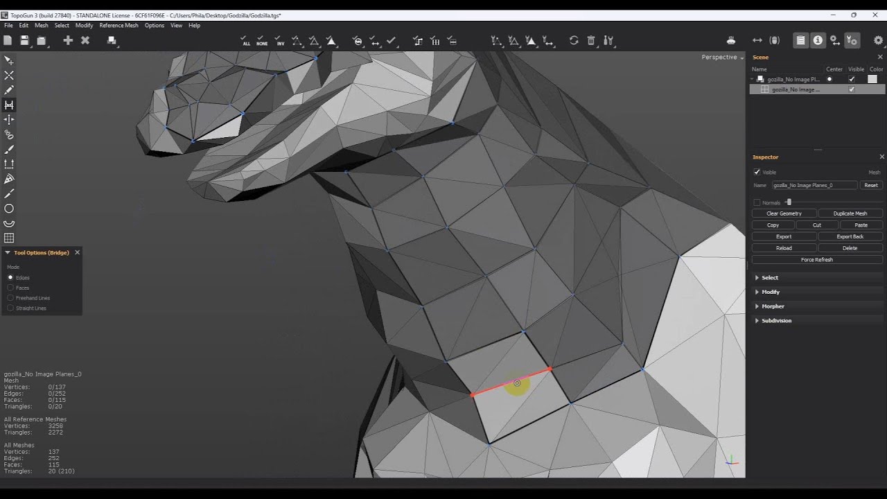 Video5 Making a 3d printable game model of Godzilla - YouTube