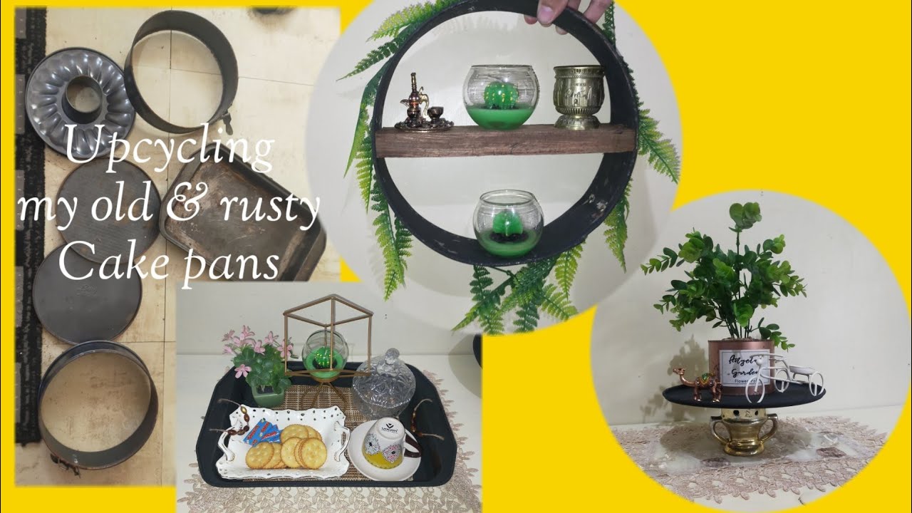 Upcycling my old and rusty Cake pans || flamingo mom 🦩 - YouTube
