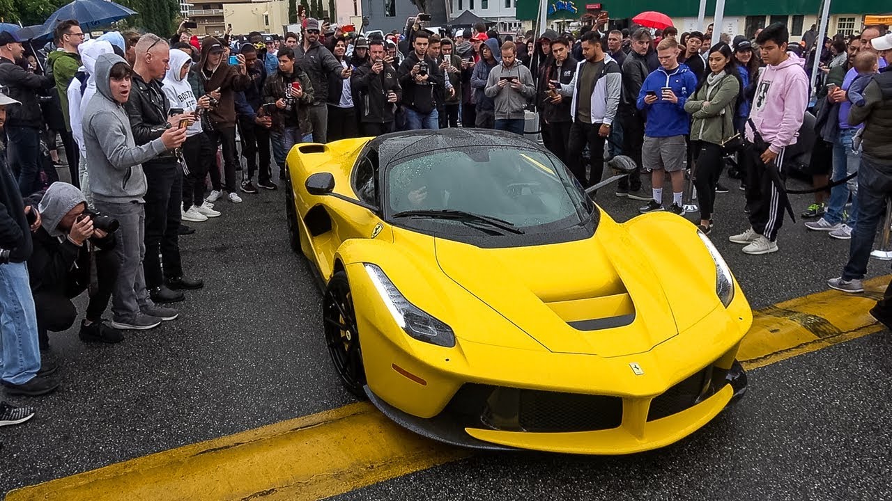 DRAKE’S LAFERRARI SHUTS DOWN SUPERCAR SHOW - YouTube