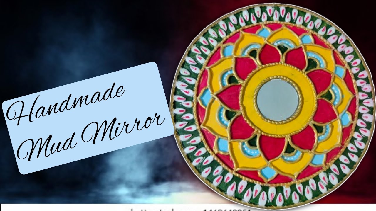 Lippan Art 🎨|| Lippan Art With Mirror Work|| Wall Decor With Lippan Art ...